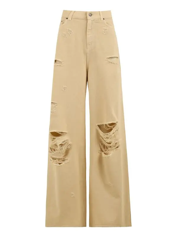 ANIYE BY Wide Leg Trousers - Vanilla