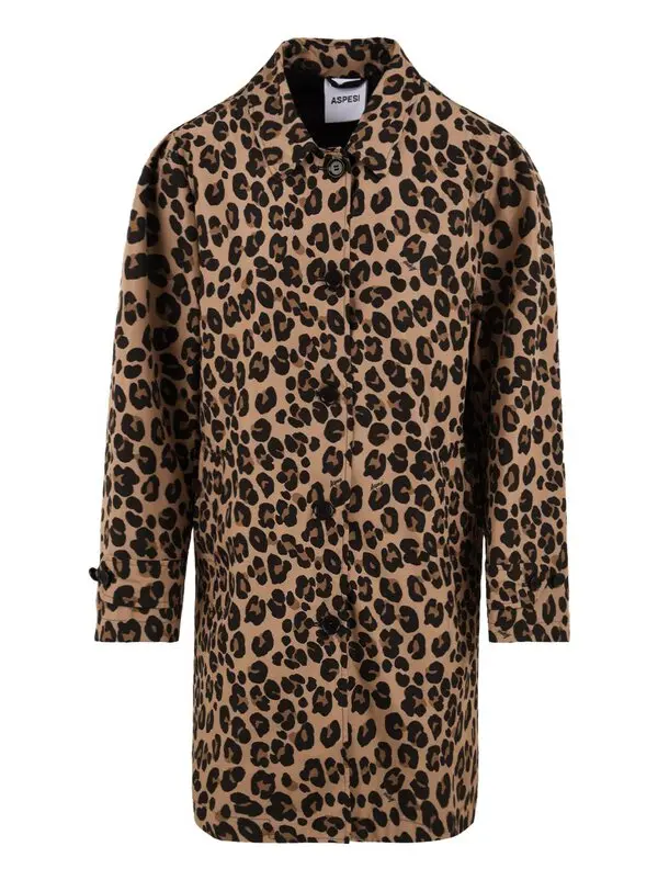 Aspesi Leopard Print Coat - Spotted