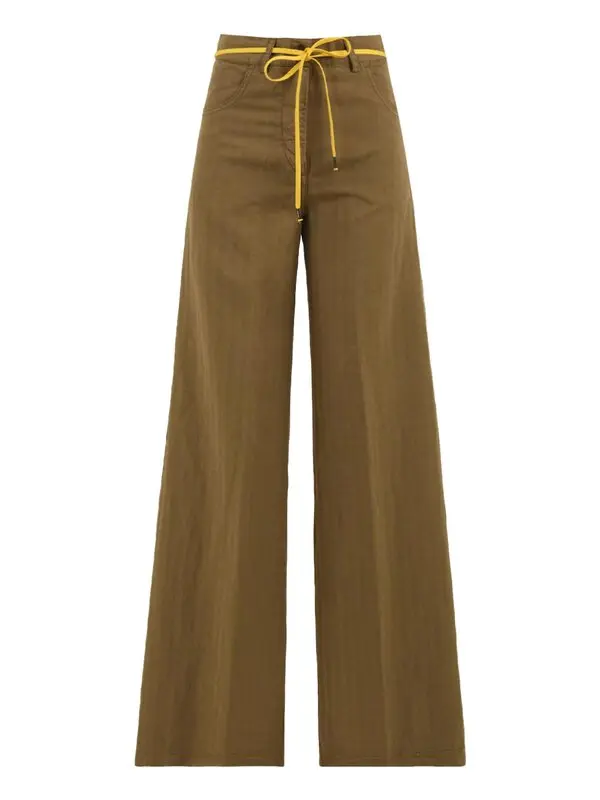Aspesi Wide Leg Trousers - Brown