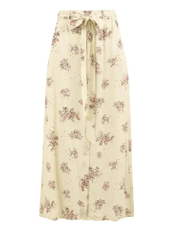 ANIYE BY Floral Print Maxi Skirt - Poppy Silk
