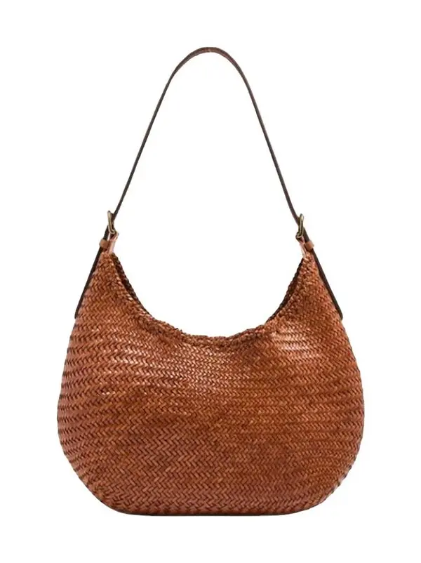 Dragon Diffusion Woven Baguette Bag - Brown