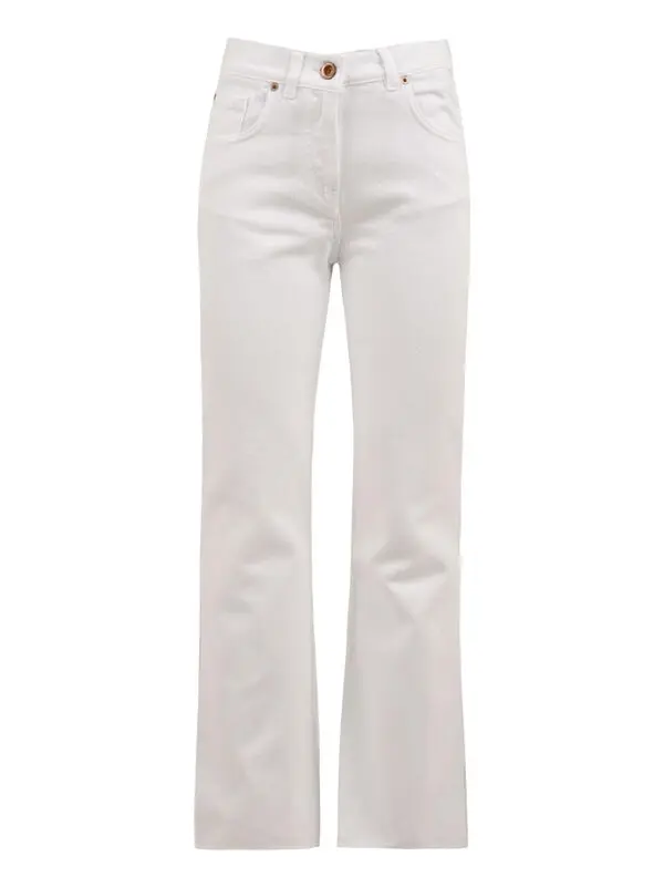Aspesi Cotton Denim Trousers - White