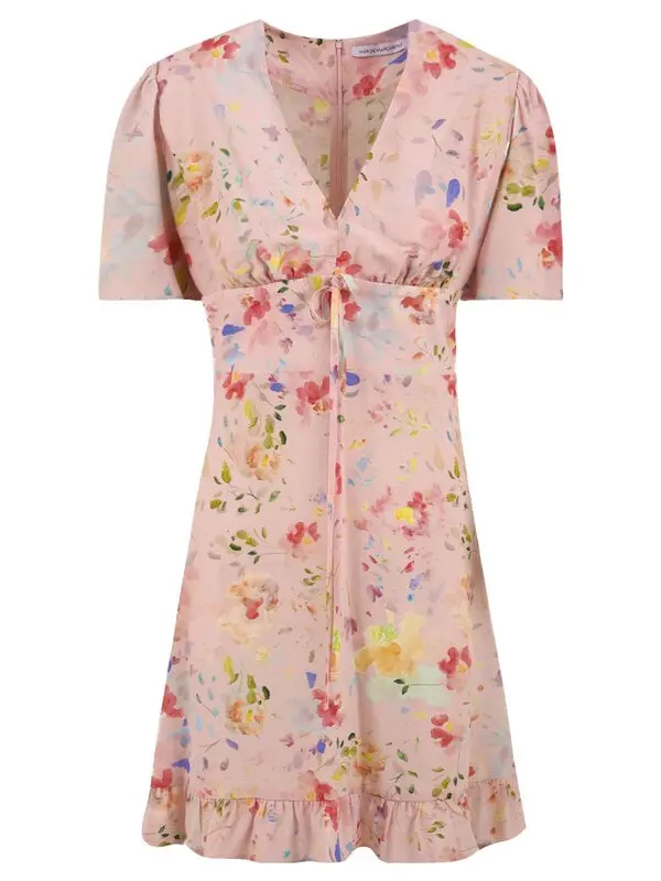MAR DE MARGARITAS Floral Print Dress - Fleurs Rose