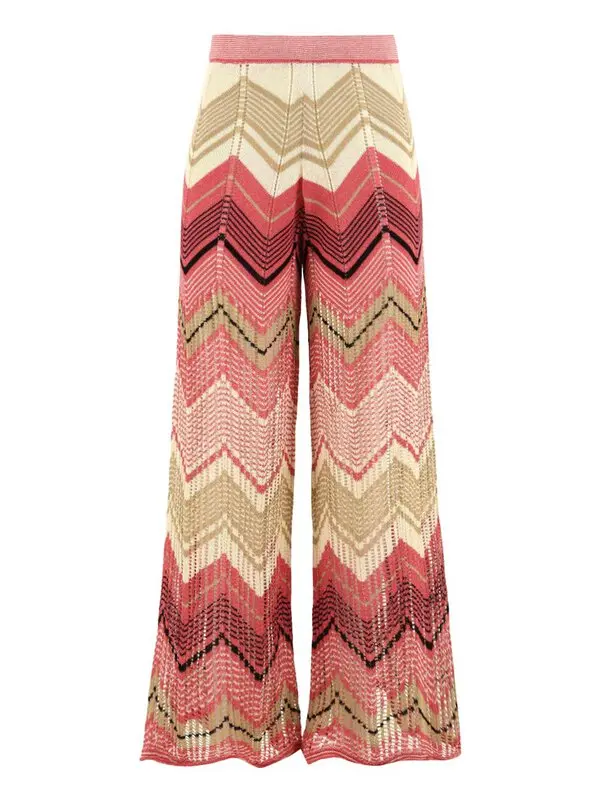 AKEP Striped Knit Palazzo Pants - Fantasia