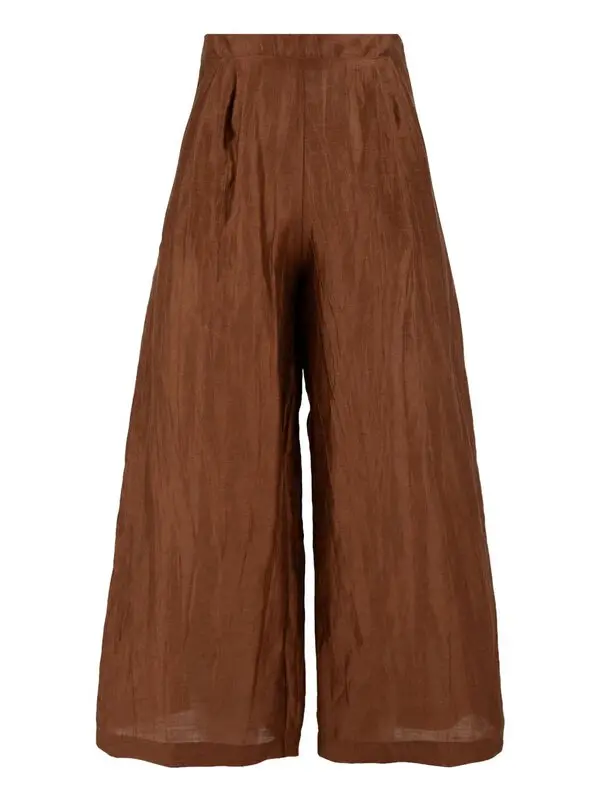 AKEP Wide Leg Trousers - Brown