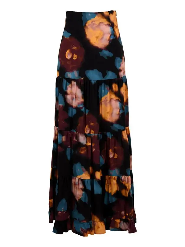 MAR DE MARGARITAS Floral Print Maxi Skirt - Ottanio