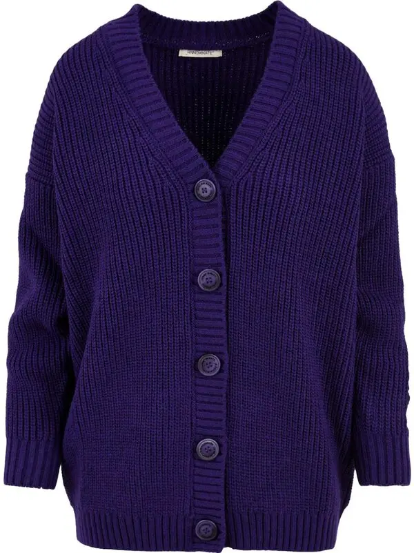 HINNOMINATE Button Detailed Sweater - Purple