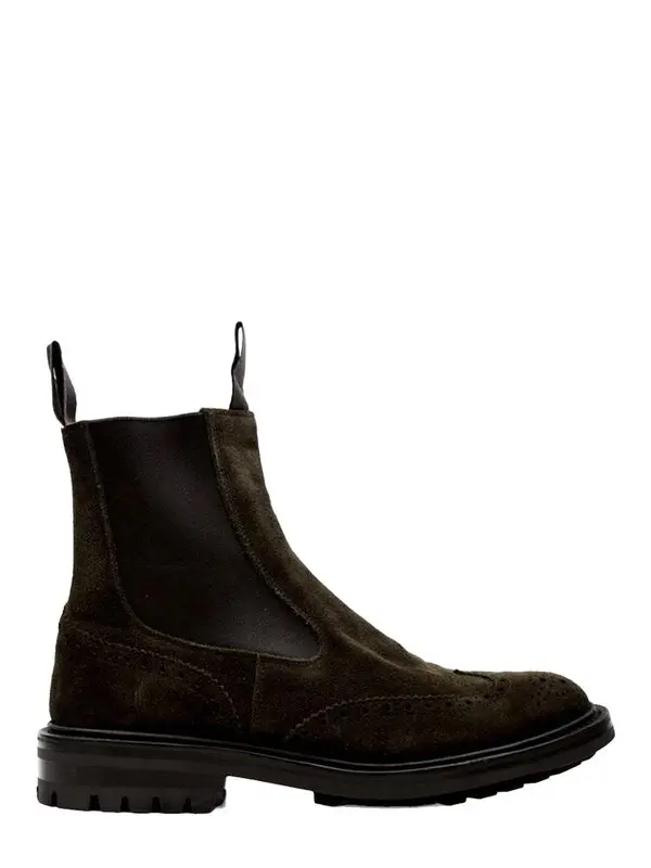 TRICKER'S Chelsea Boots - Earth Verde Suede