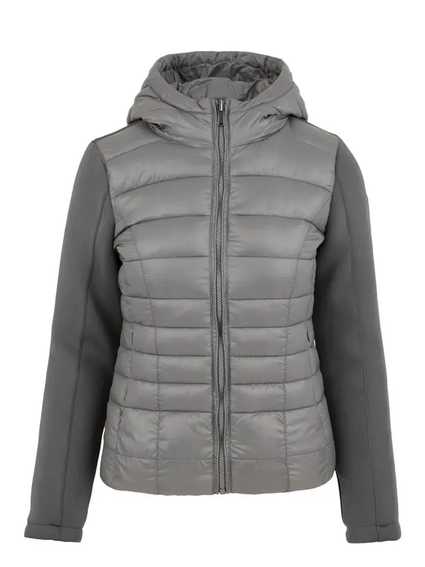BOMBOOGIE Padded Zip-up Jacket - 535 Grigio
