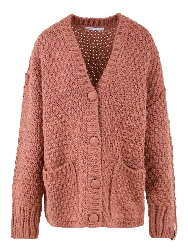 MAR DE MARGARITAS Heavy Knit Cardigan - Pink