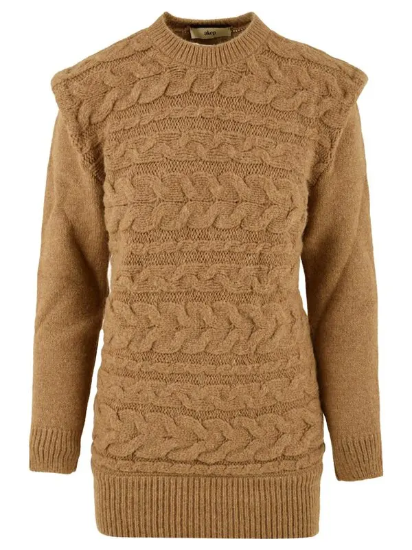 AKEP Knit Dresses - Camel