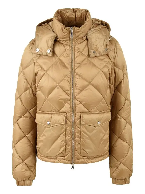 Add Quilted Down Coat - Camel Light