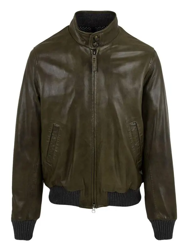THE JACK LEATHERS Leather Jacket - Green