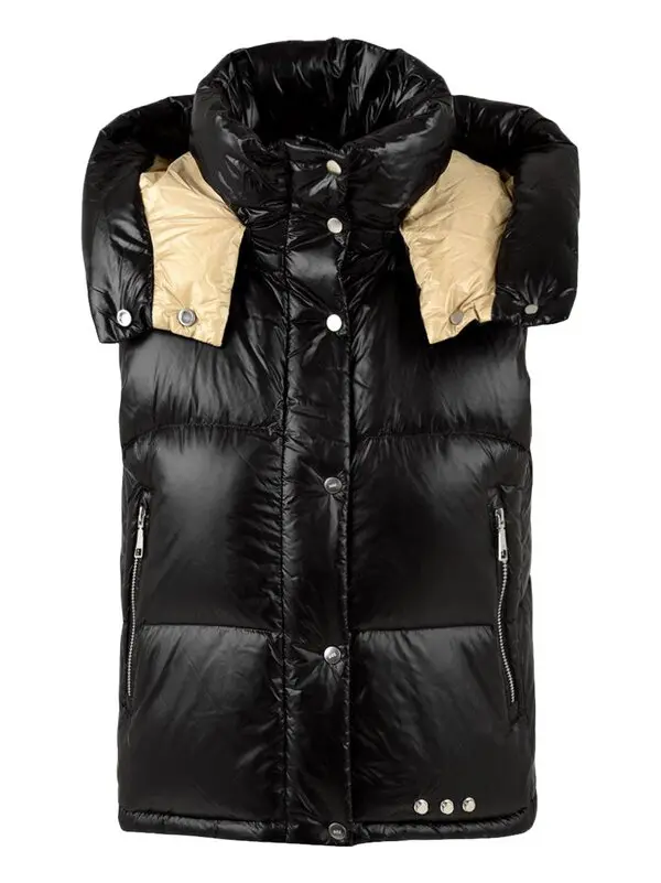 Add Padded Jacket - Noir+cream