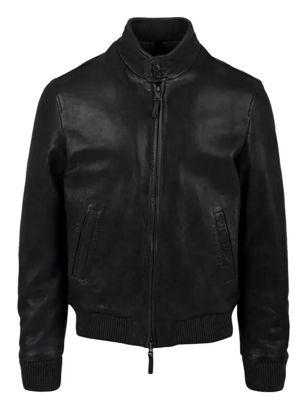 THE JACK LEATHERS Leather Coat - 39 Antracite