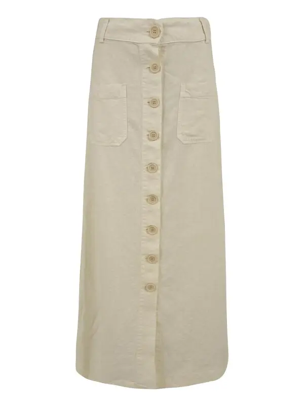 Aspesi A-line Midi Skirt - Cream