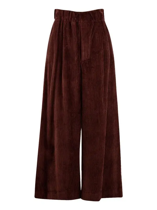 SOLOTRE Wide Leg Trousers - Purple