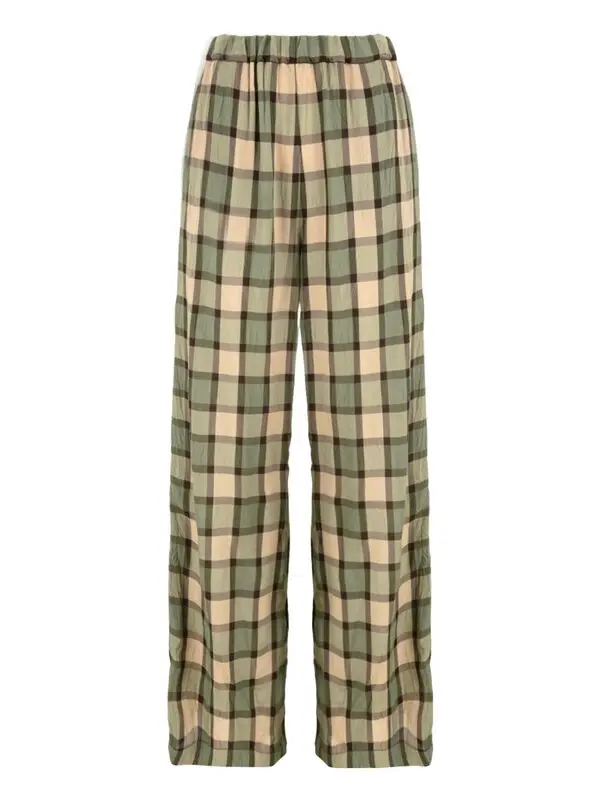 Aspesi Plaid Trousers - Green