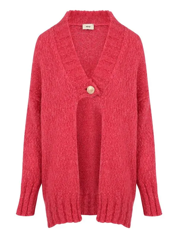 AKEP Medium Knit Cardigan - Fuchsia