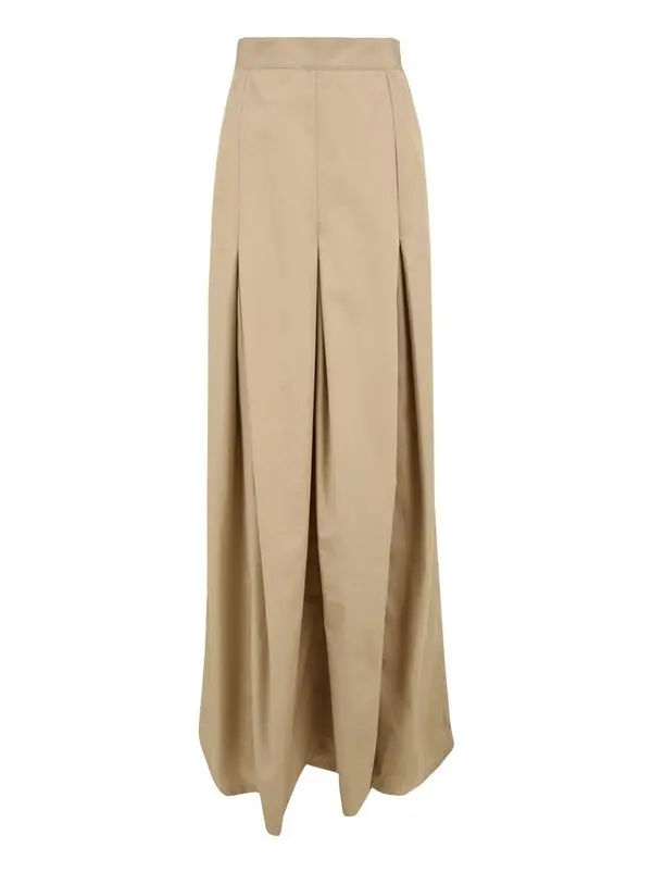 Aspesi Pleated Maxi Skirt - Beige