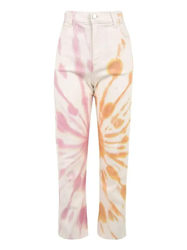 Beatrice B Tie & Dye Straight Leg Jeans - Bubble Tye Dye