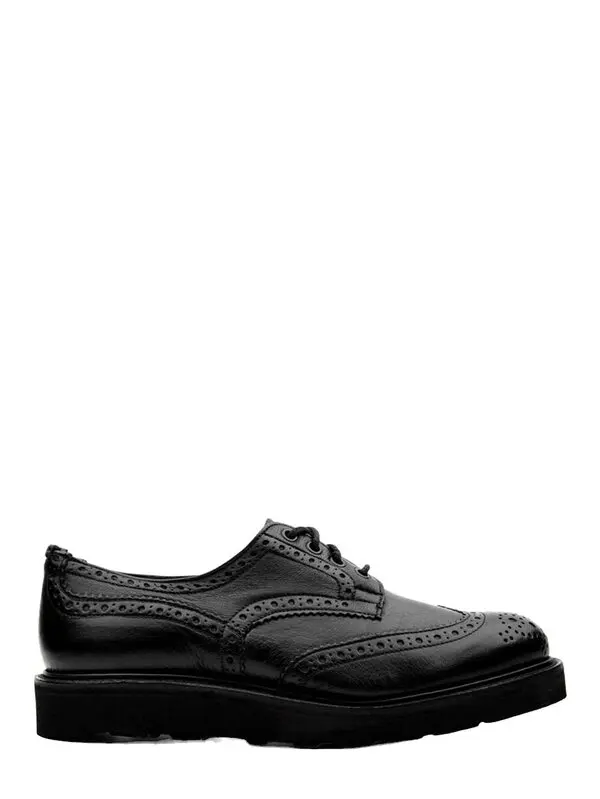 TRICKER'S Leather Derby Shoes - Black