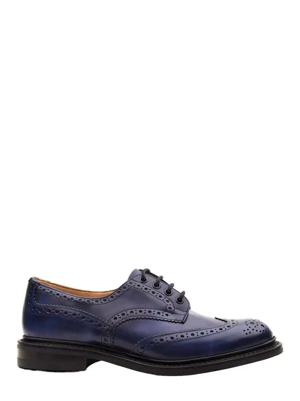 TRICKER'S Wing Tip Derby Shoes - Blue