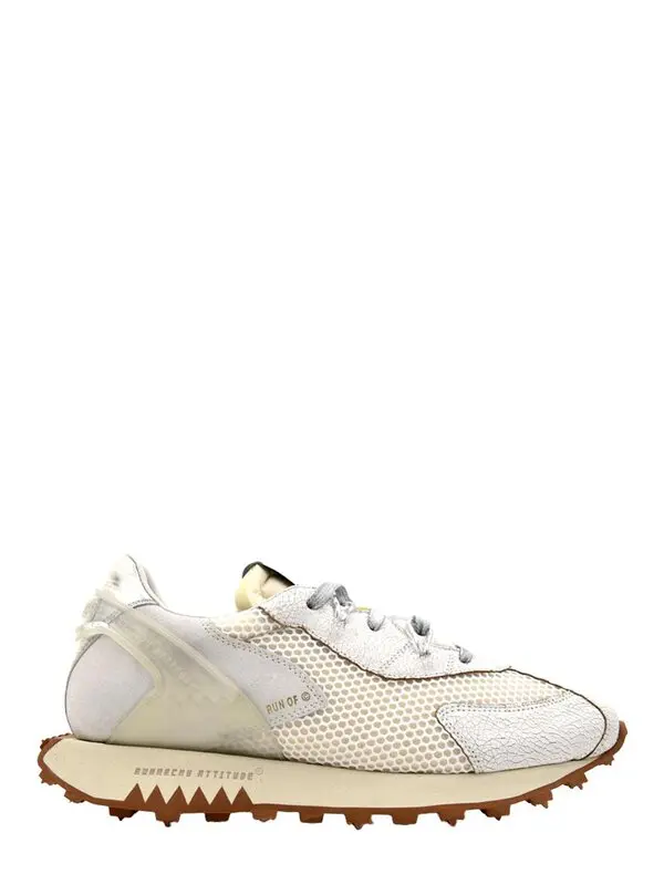 RUN OF Lace Up Sneakers - White