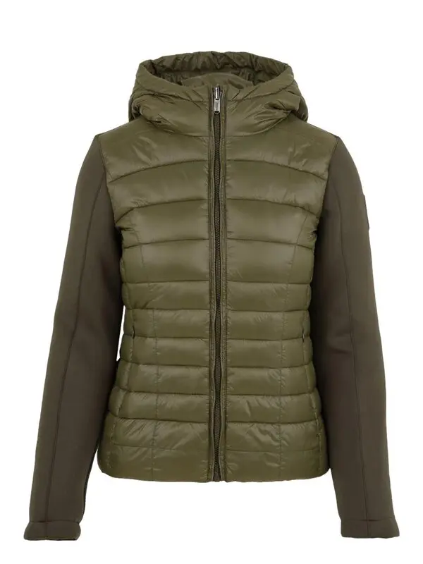 BOMBOOGIE Quilted Zip-up Coat - 341 Verde