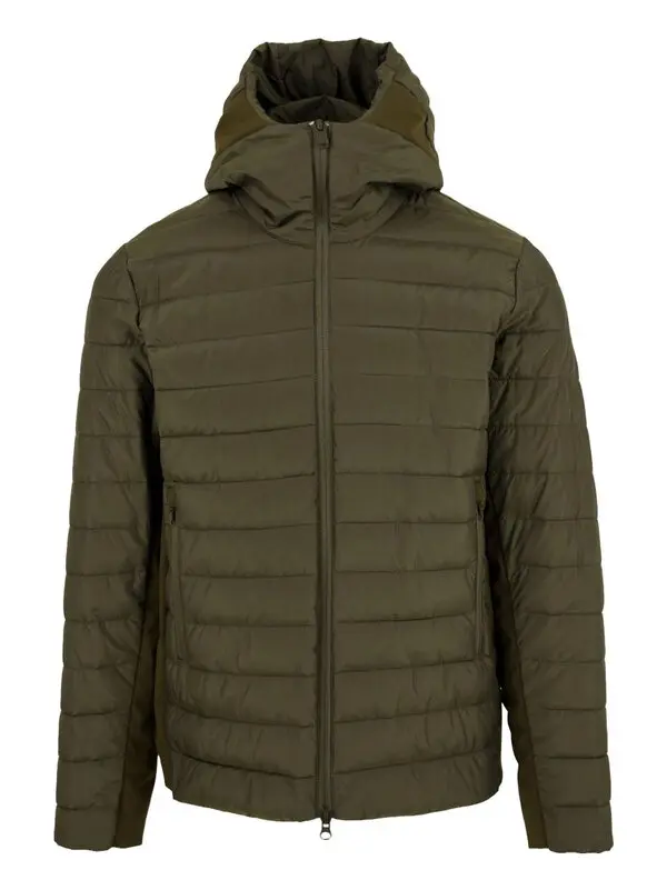 BOMBOOGIE Quilted Zip Up Jacket - 396 Cypress Green