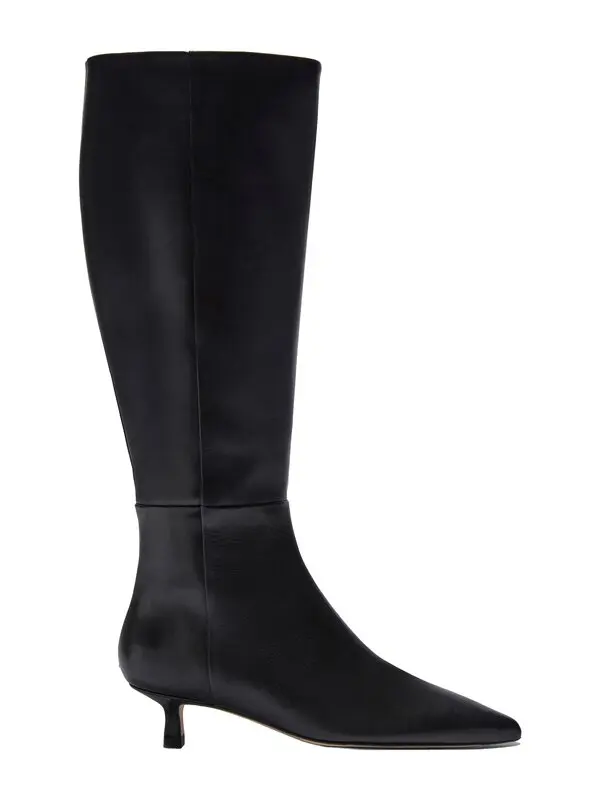 AeydĒ Sabrina Leather Knee Boots - Black