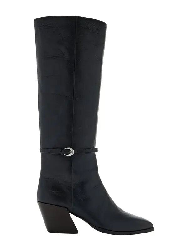 Staud Austen Leather Knee Boots - Black