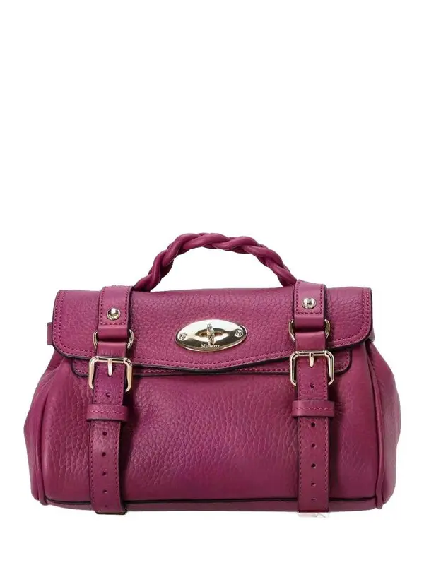 Mulberry Postbox Flap Bag With Chain Strap - Purple