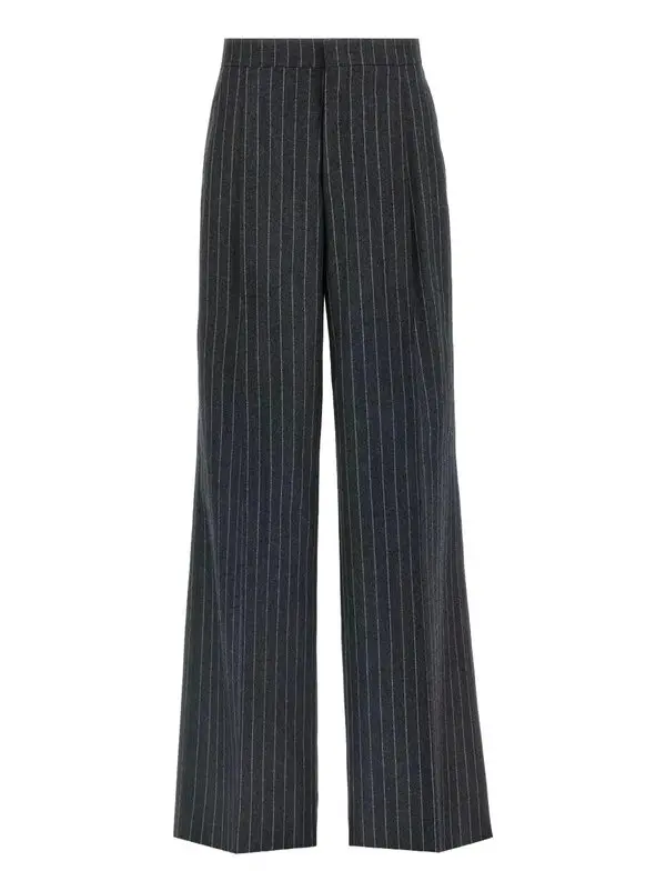 Tagliatore Pinstripe Wool Suit - Grey