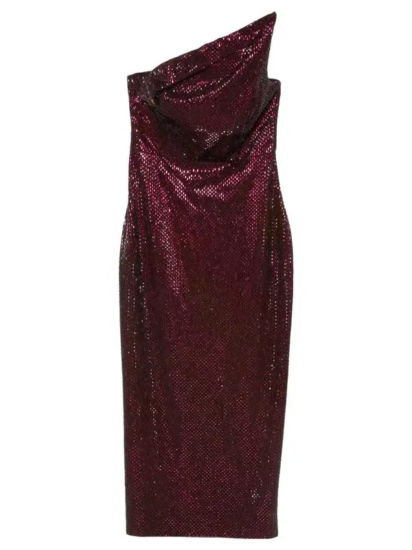 Roland Mouret Sequin One-shoulder Midi Dress - Red