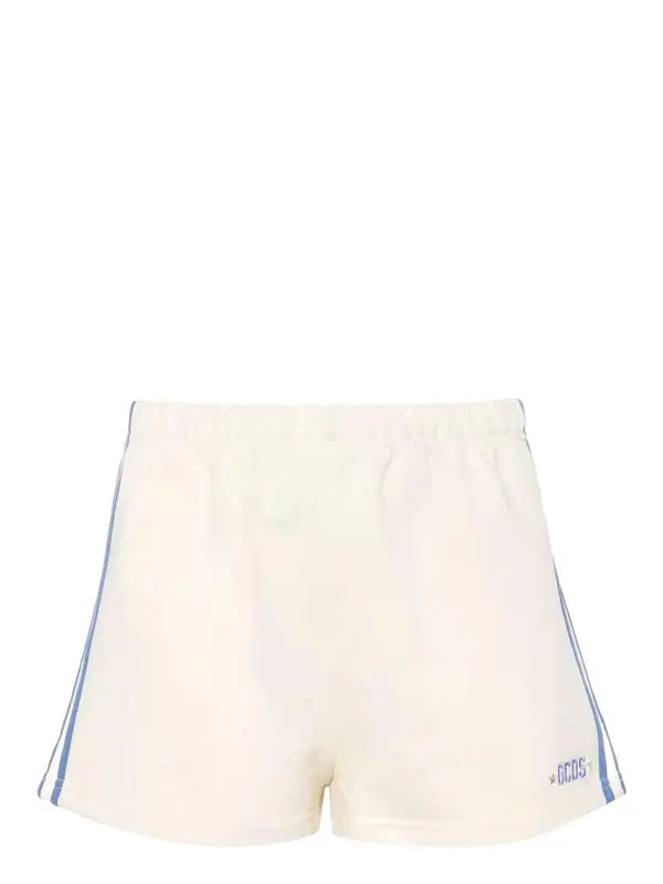 Gcds Logo-embroidered Jersey Shorts - Neutrals