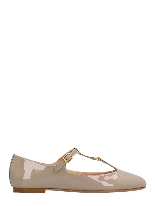 Chloé Leather Ballet Flats - Grey