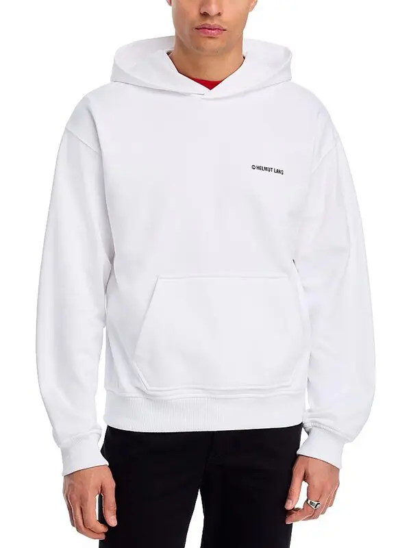 Helmut Lang Relaxed Fit Logo Hoodie - White