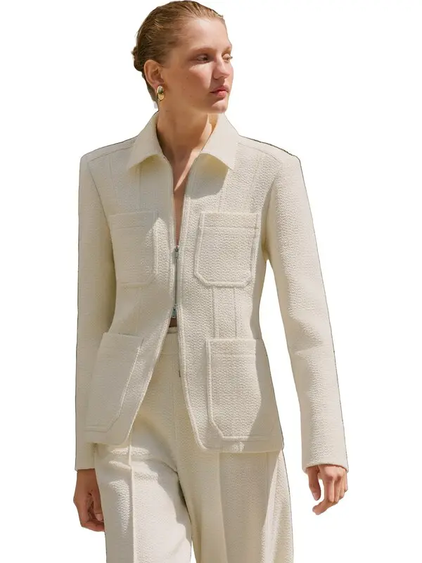 ME+EM Contoured Layering Jacket - Ivory