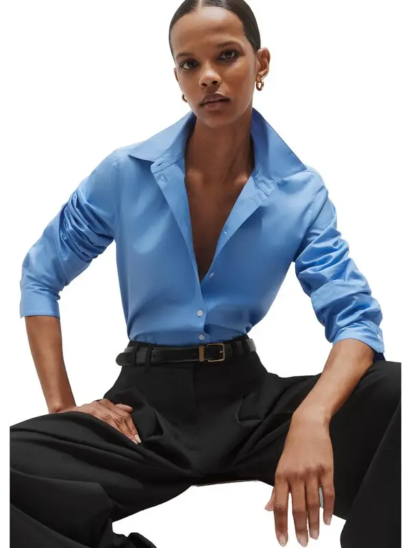 ME+EM - Curved Hem Straight Shirt