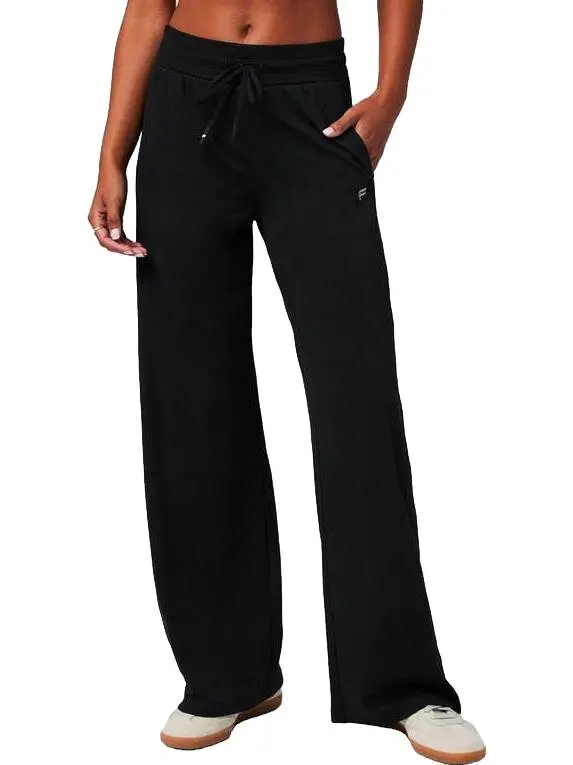 FABLETICS Cloud Jersey Wide Leg Pant - Black
