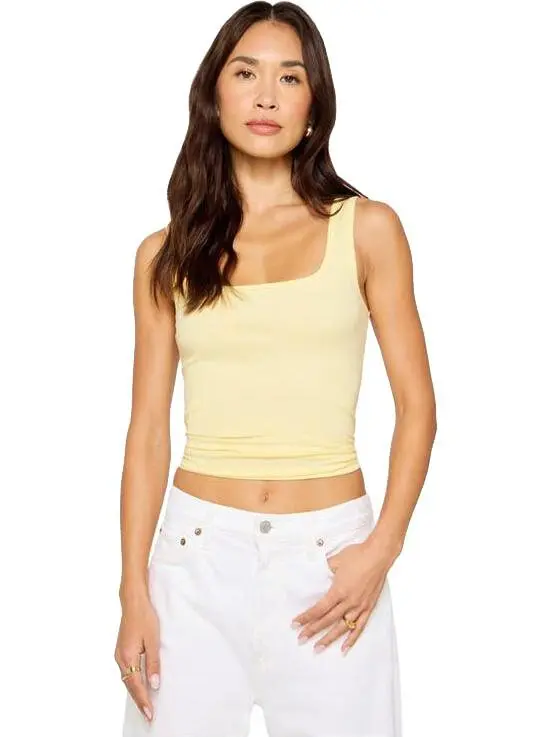 FABLETICS Daily Rib Square Neck Tank - Butter