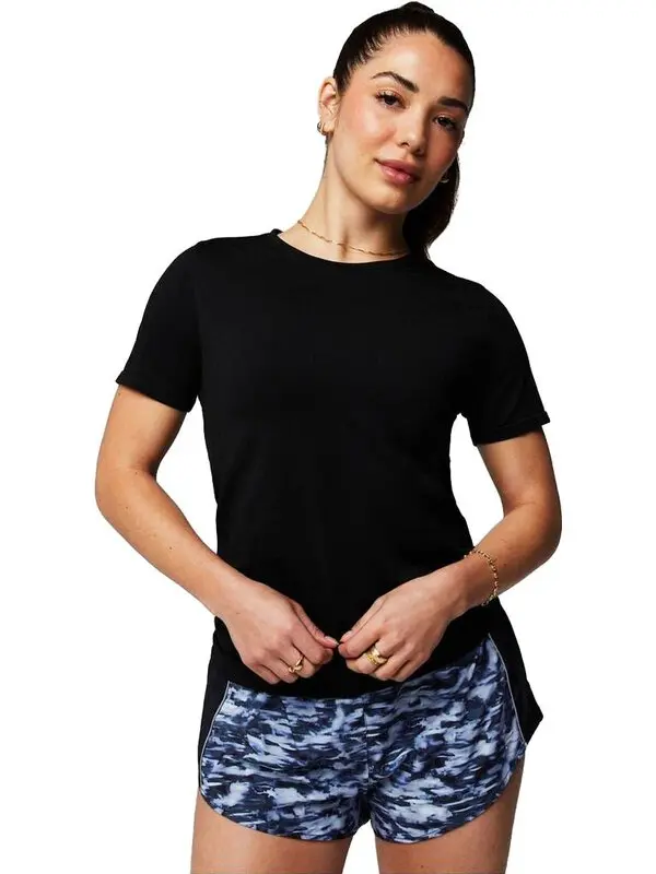 FABLETICS Feather Tech+ Short-sleeve Top - Black