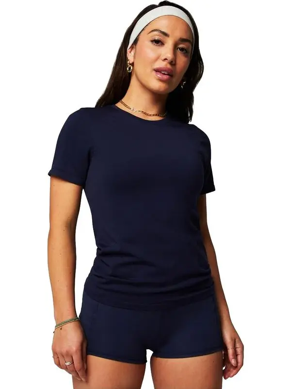 FABLETICS Feather Tech+ Short-sleeve Top - Deep Navy