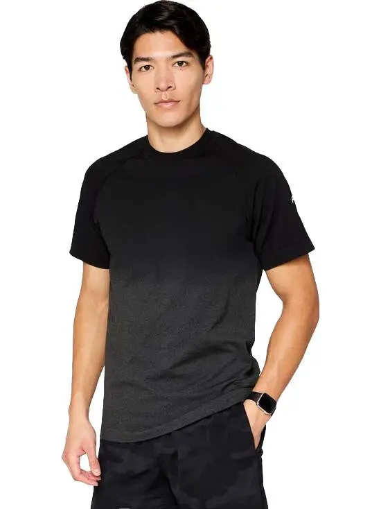FABLETICS The Training Day Tee - Black Dip Dye Heather