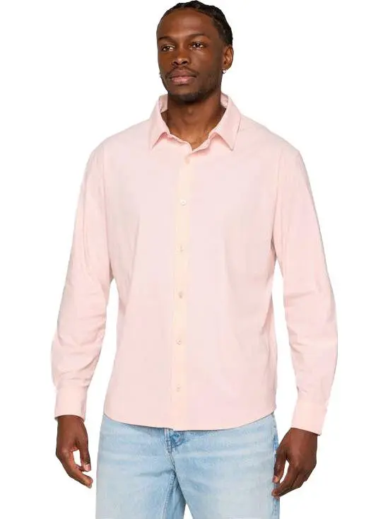 FABLETICS The Don Long Sleeve Button Up - Pink Salt