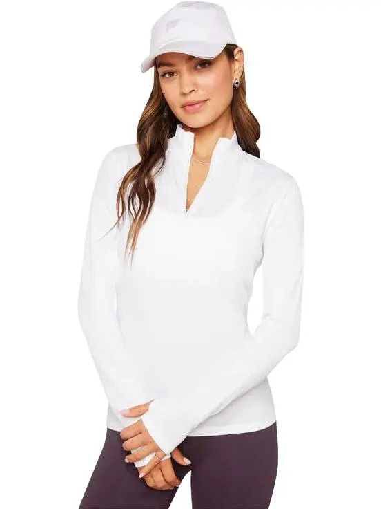 FABLETICS Feather Tech+ Half-zip Top - Classic White