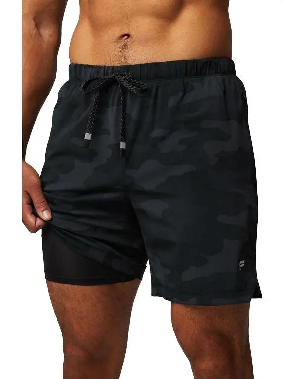 FABLETICS The 7" One Short - Black Tactical Camo