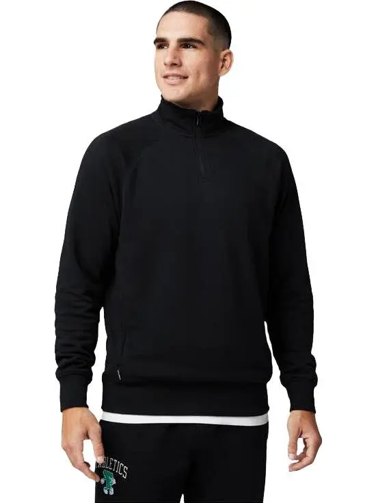 FABLETICS The Year Round Terry Quarter Zip - Black