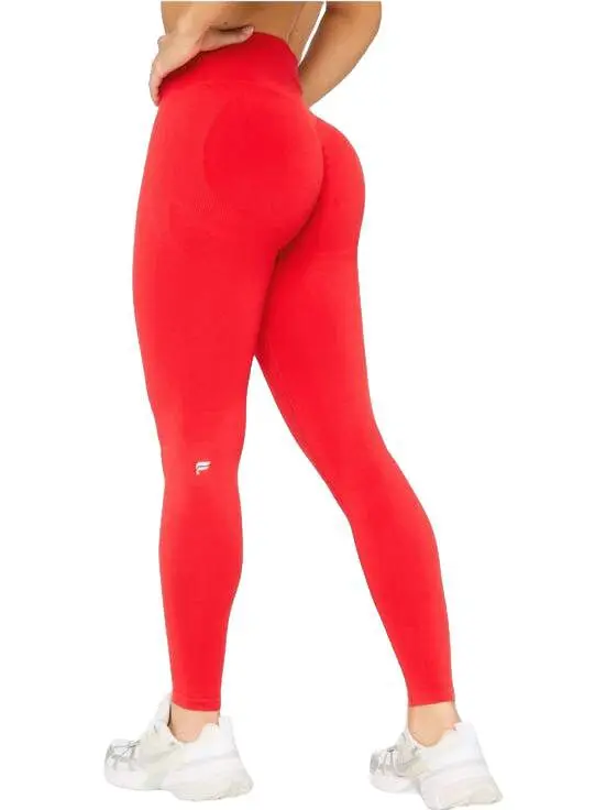 FABLETICS Seamless Scrunch High-waisted Legging - Heated Red